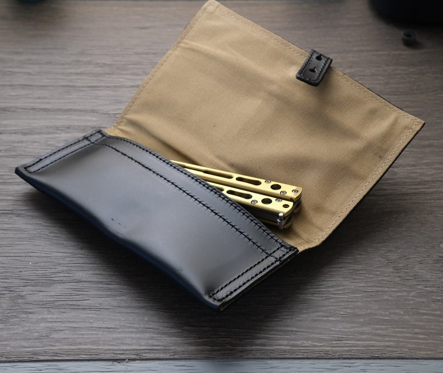Hom Design - Black Leather pouch – Hom Design LLC